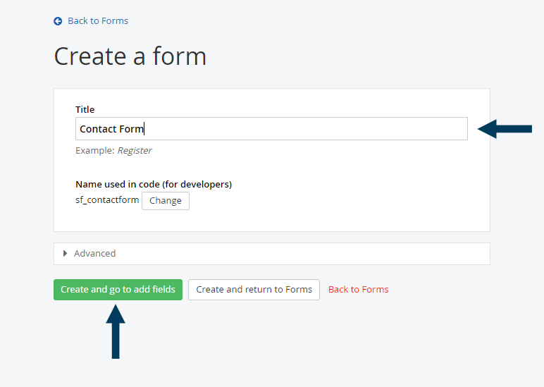 Create a Form